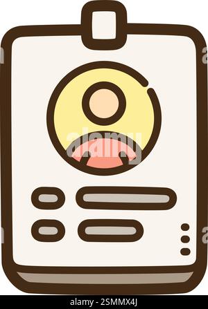 Id card pass icon. Cartoon of id card pass vector icon for web design ...