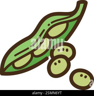 peas green line icon vector illustration Stock Vector Image & Art - Alamy