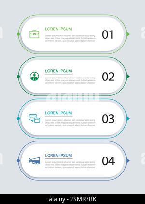 3 data infographics tab layout template. Illustration business abstract ...
