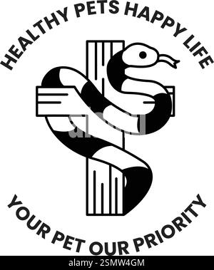 cross and snake. Snake wrapped around a cross Stock Vector Image & Art ...