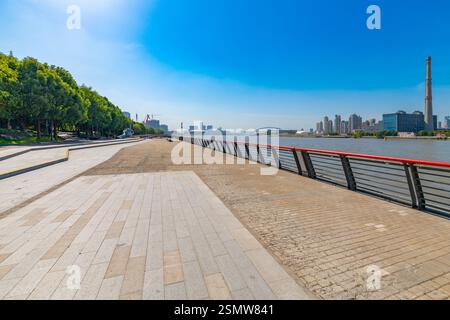 Cityscape near Nanpu Bridge in Pudong New Area, Shanghai, China Stock ...