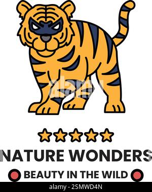 A tiger with a mask on its face and a star on its head in the style of ...