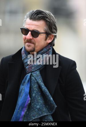 Joey Barton arrives at Liverpool Crown Court, where he is appearing on 12 charges of sending ...