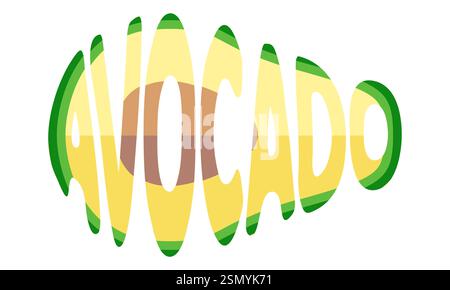 avocado name of a fruits in the form a fruit logo creative and original ...
