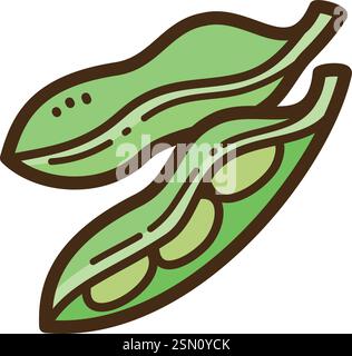 fresh vegetables peas cartoon Stock Vector Image & Art - Alamy