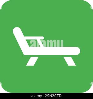 Deck chair Vector Icon Design Illustration Stock Vector Image & Art - Alamy
