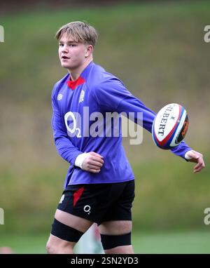 England's Henry Pollock during a training session at Pennyhill Park ...
