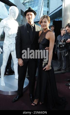 Gustaf Skarsgard and Hanna Alström arriving at the premiere of Season 2 ...