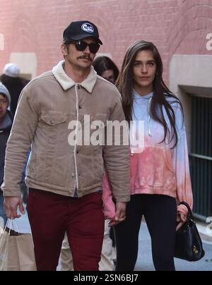 Actor James Franco walks in Soho with his girlfriend, student Isabel ...