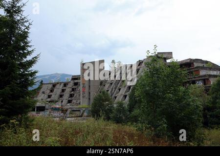 Former Olympic Hotel Igman near Mount Igman, damaged during Siege of ...