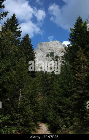 View of Maglic peak in Sutjeska National Park, highest mountain in ...