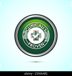 Clinically proven icon design illustration, Clinically tested label ...