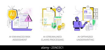 AI in Insurance abstract concept vector illustrations Stock Vector ...