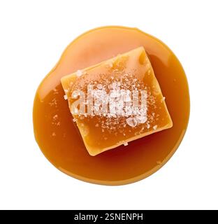 Top view of salted caramel sauce in a glass jar Stock Photo - Alamy