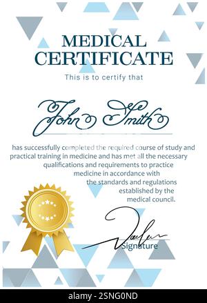 Certificate of medical course completion for healthcare professional ...