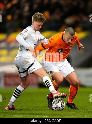 Notts County's Rod McDonald (left) and Bradford City's Calum Kavanagh ...