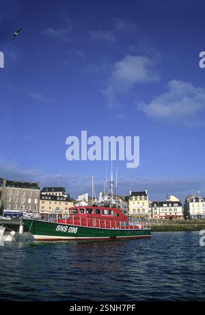 Small French island port of of Belle Isle, France, is a n island off ...