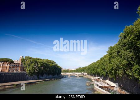 The Pons Cestius (Cestian Bridge, Ponte Cestio) across River Tiber ...