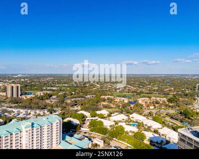 Naples Florida aerial photo coastal scene on Gulf of America Stock ...