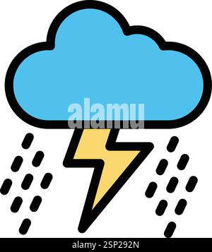 Storm Vector Icon Design Illustration Stock Vector Image & Art - Alamy