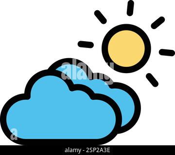 Cloudy Vector Icon Design Illustration Stock Vector Image & Art - Alamy