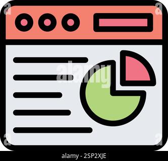 pie chart vector icon modern simple vector illustration Stock Vector ...