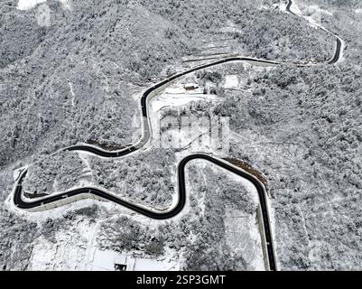 Aerial photo shows snow scenery in Sarajevo, Bosnia and Herzegovina on ...
