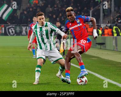 Sampson Dweh of FC Viktoria Plzen gestures during the UEFA Europa ...