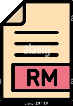 RM Vector Icon Design Illustration Stock Vector Image & Art - Alamy