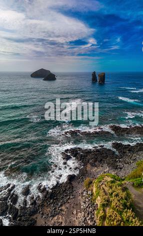 Mosteiros Beach is a stunning black sand beach, located on the west ...