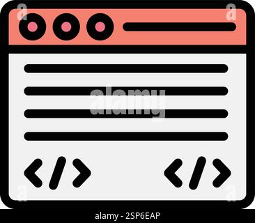 command line icon, outline symbol, vector illustration, concept sign ...