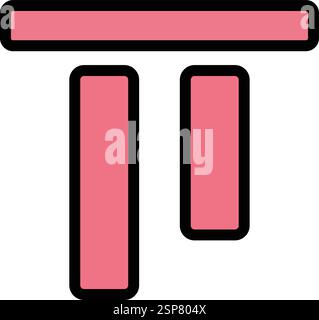 Vertical alignment vector icon isolated on transparent background ...