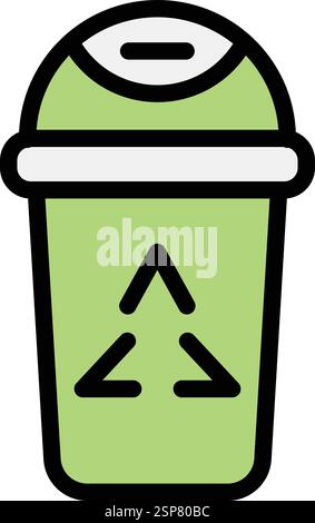 Recycle bin vector icon isolated on transparent background, Recycle bin ...