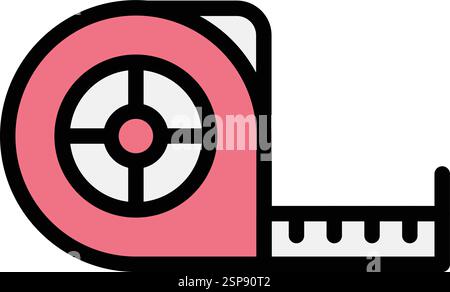 Measuring Tape icon vector, filled flat sign, solid pictogram isolated on white, logo ...