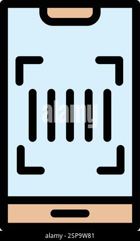 Barcode icon vector, filled flat sign, solid pictogram isolated on white, logo illustration ...