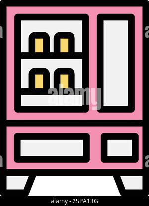 Vending Machine icon vector, filled flat sign, solid pictogram isolated ...