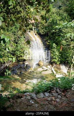hot waterfall in cianjur indonesia Stock Photo - Alamy