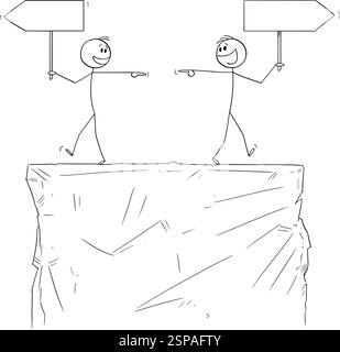 Two people walking opposite directions and laughing each other, vector ...