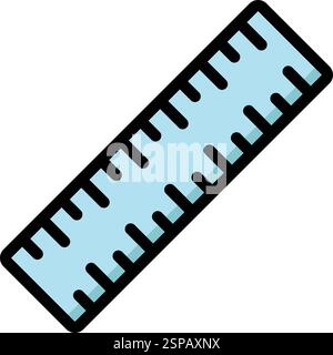 Ruler icon vector, filled flat sign, solid pictogram isolated on white ...