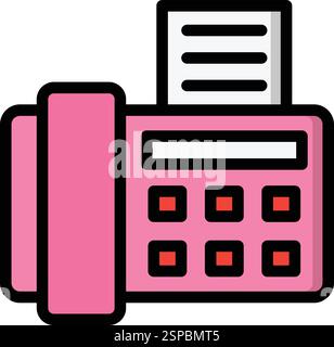 Fax icon vector, filled flat sign, solid pictogram isolated on white ...