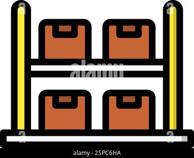 Rack icon vector, filled flat sign, solid pictogram isolated on white ...