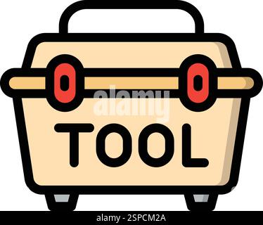 Toolbox icon vector, filled flat sign, solid pictogram isolated on ...