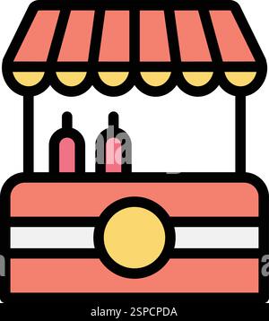 Food stall Vector Icon Design Illustration Stock Vector Image & Art - Alamy