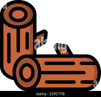 Wood icon vector, filled flat sign, solid pictogram isolated on white ...