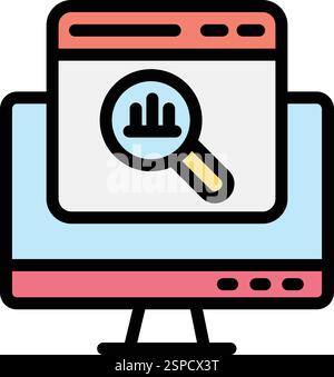 Searching icon vector, filled flat sign, solid pictogram isolated on ...