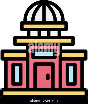 Building icon vector, filled flat sign, solid pictogram isolated on ...