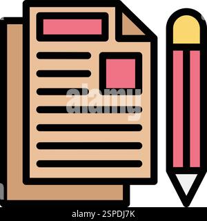 Article icon vector, filled flat sign, solid pictogram isolated on ...