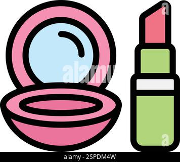 Makeup icon vector, filled flat sign, solid pictogram isolated on white ...
