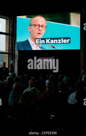 CDU top candidate for chancellor Friedrich Merz arrives at the main ...