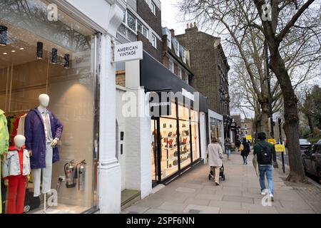Retail shops on Hampstead High Street recently suffering from high ...